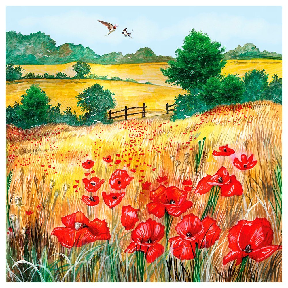 Ambiente Papierserviette Weizenfelder, (20 St), 33 cm x 33 cm