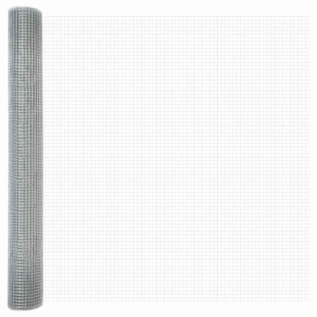 vidaXL Gartenzaun Schweißdrahtzaun mit Pfosten 25 x 1,4 m (B x H), (1 ...