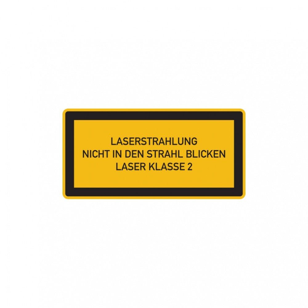 König Werbeanlagen Hinweisschild Hinweisschild, Laser Klasse 2, Folie selbstklebend, 105x52 mm ...