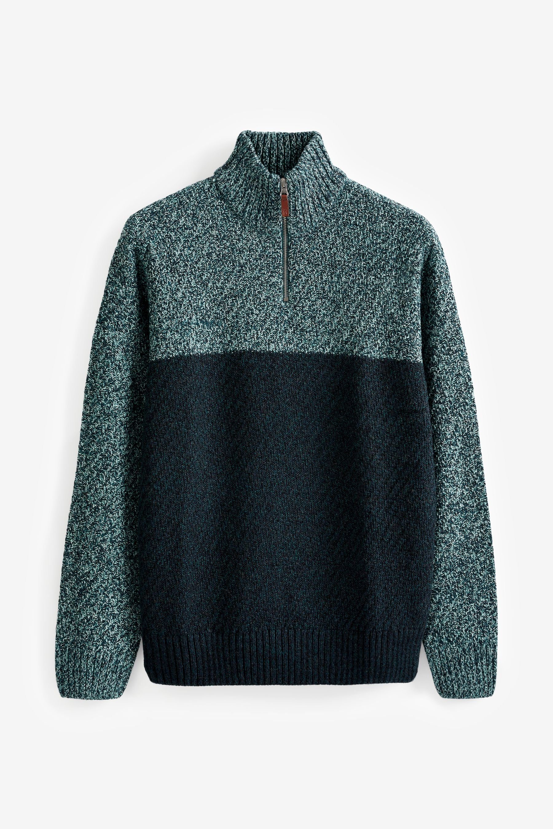 Next Troyer Regular Pullover Mit Rv Kragen Blockfarben 1 Tlg