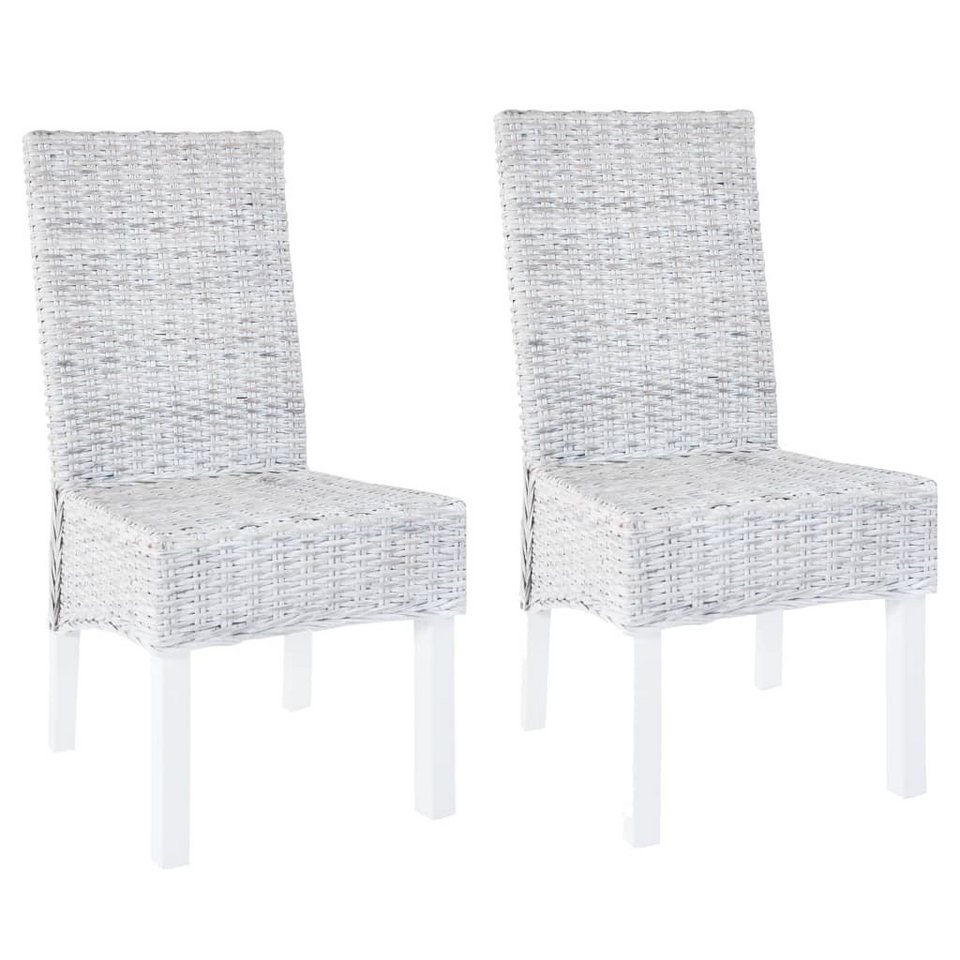Möbelando Esszimmerstuhl 296103 2er Set Aus Kubu Rattan Und