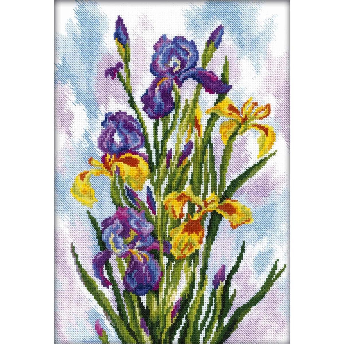 RTO Kreativset RTO Kreuzstich Set "Aquarell Iris" M287, Zählmuster, 24x35 cm, (embroidery kit)