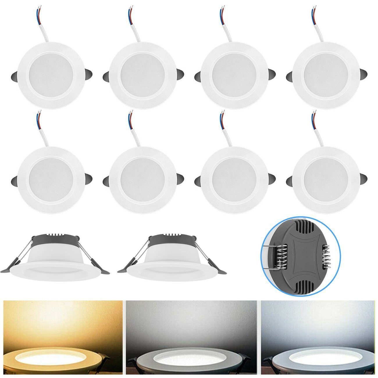 Letgospt Led Einbauleuchte Led Einbauleuchten 10er Set Ultra Flach