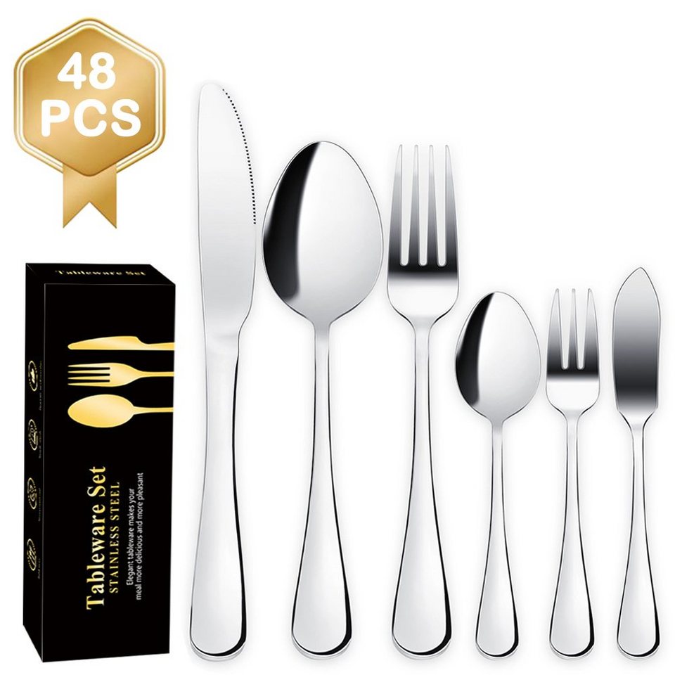 Lifeimpree Besteck Set Besteckset Besteck Set Besteck Silber
