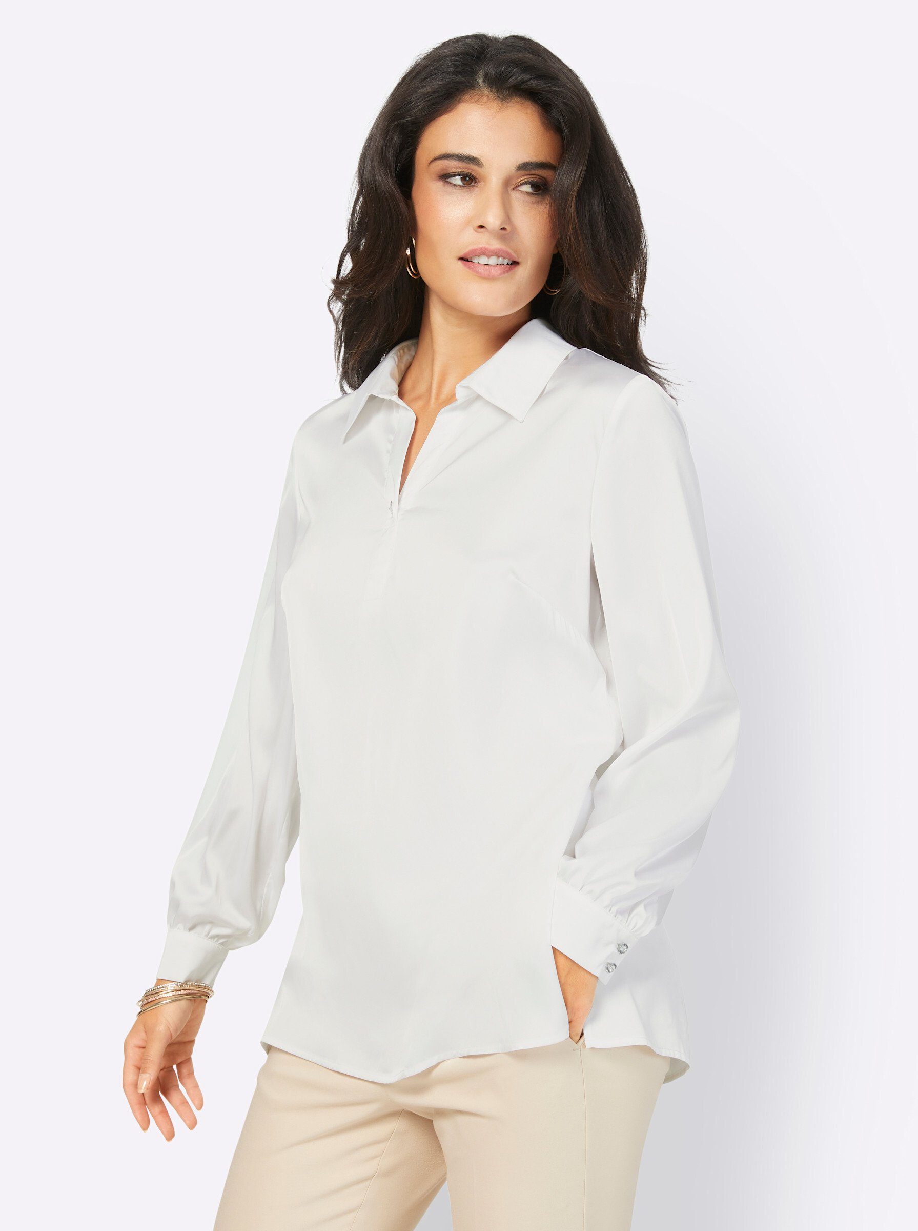 Creation L Klassische Bluse Bluse Kaschierende Lange Form