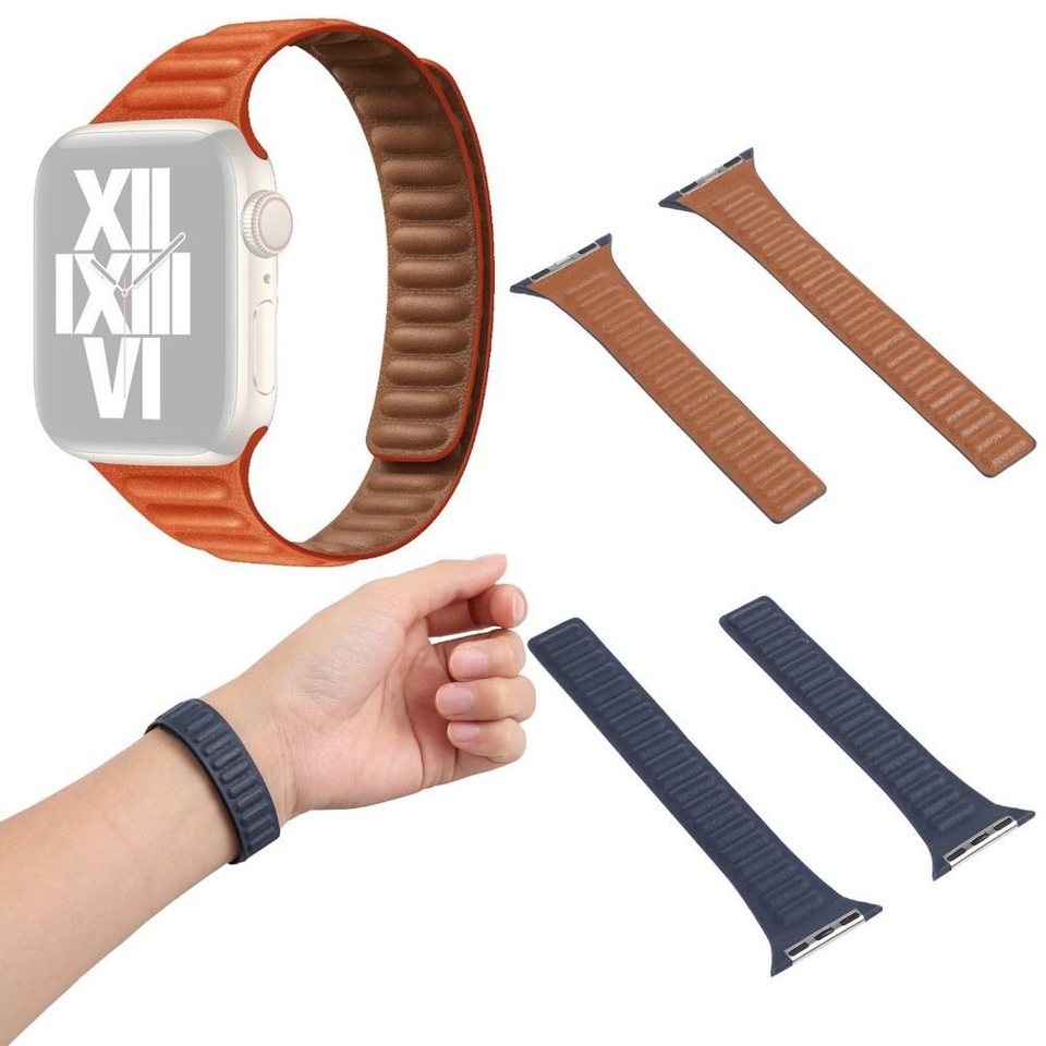 Wigento Smartwatch Armband Für Apple Watch 9 8 7 41 6 Se 5 4 40 3 2 1
