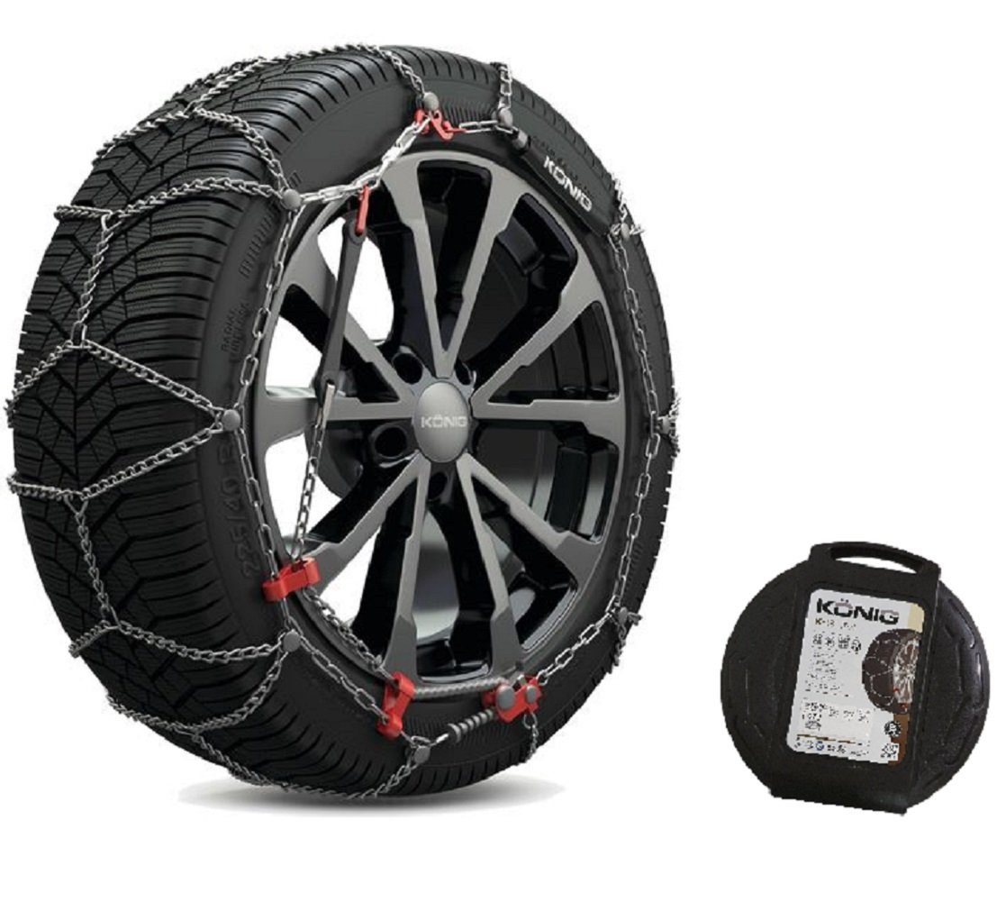 KOENIG Schneeketten K-Slim 090 Ideal bei geringsten Freiraum im Radlauf, für Fahrzeuge mit ...