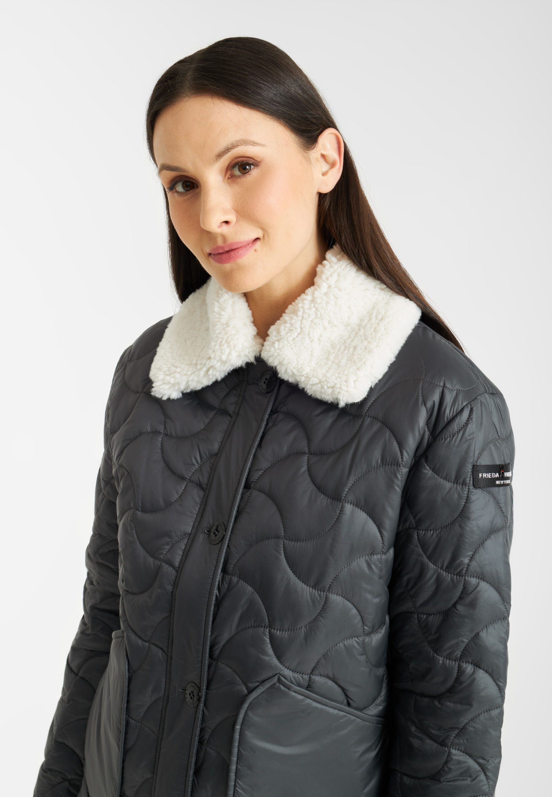 Frieda & Freddies Steppjacke Fake Down Jacket / Kristy Long mit Taschen