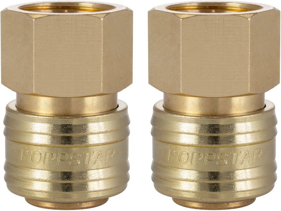 Poppstar Schnellkupplung Schnellkupplung Druckluft NW 7,2, (2-tlg), mit ... Poppstar Schnellkupplung Schnellkupplung Druckluft NW 7,2, (2-tlg), mit ...