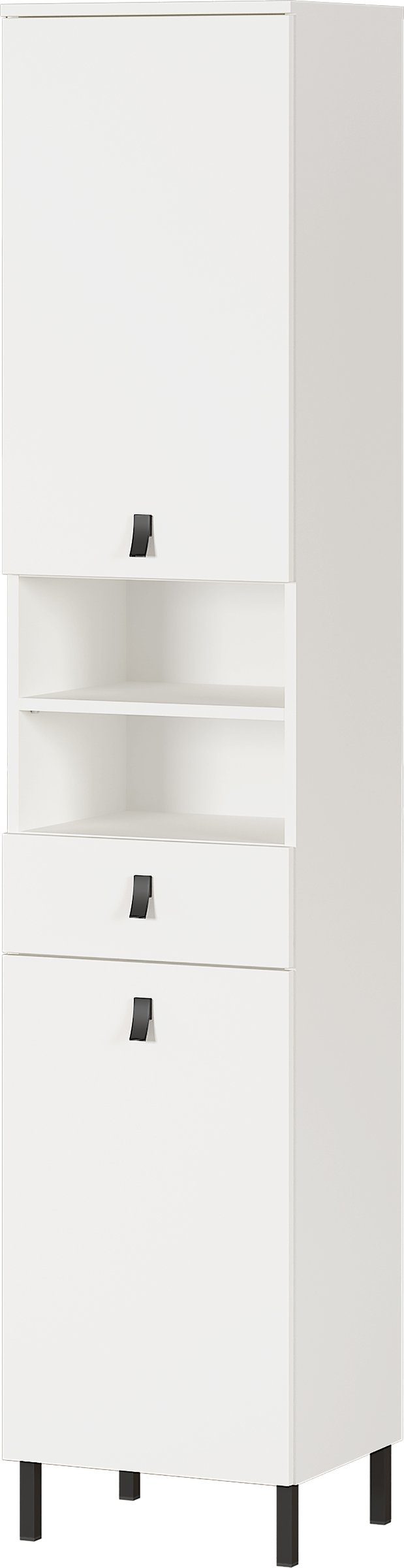 Möbelando Hochschrank 417 Bxhxt 39x190x35 Cm In Weiss Mit 2 Türen