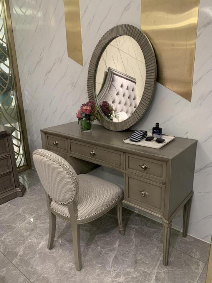 Jvmoebel Schlafzimmer Set Schminktisch Spiegel Hocker Luxus Komplett