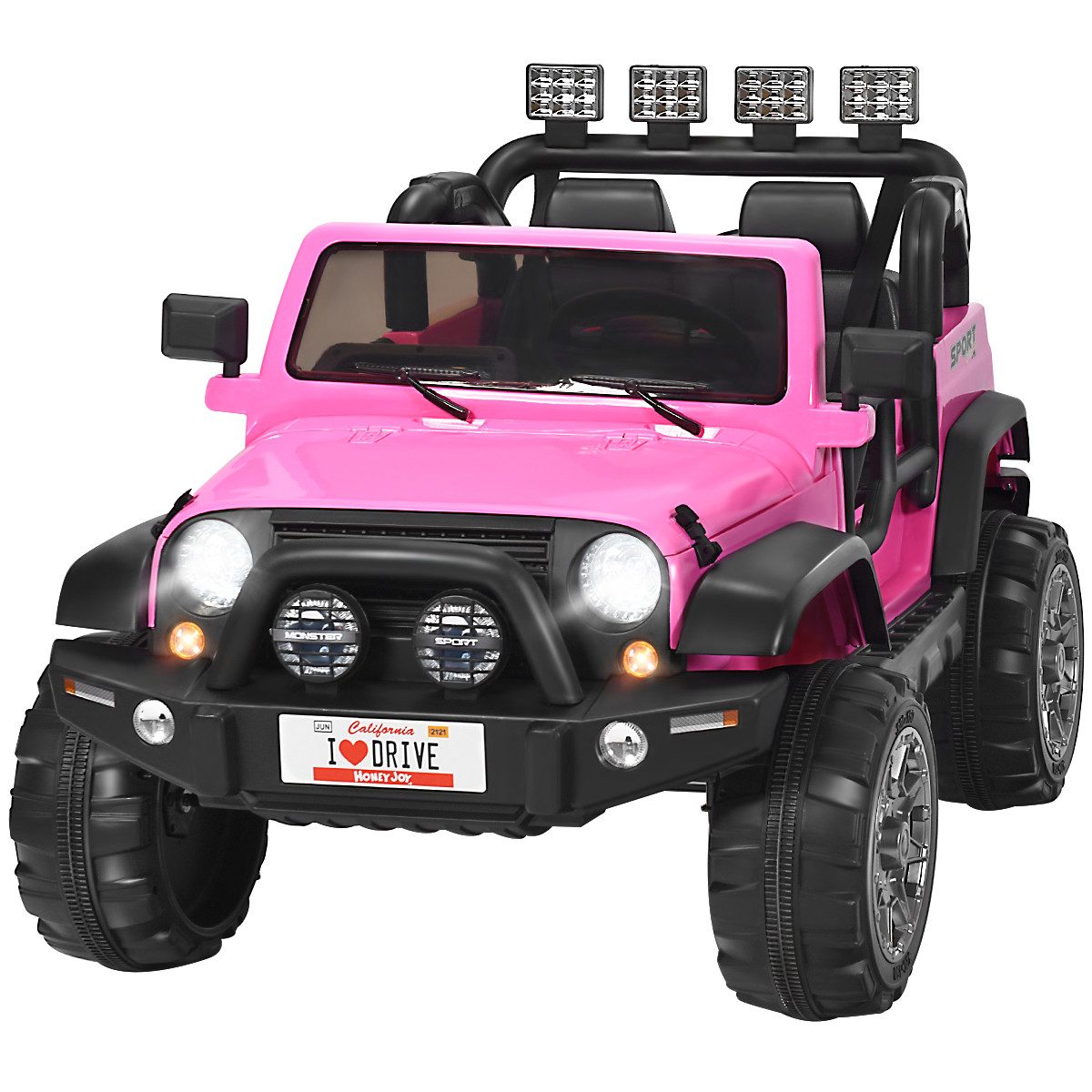 COSTWAY Elektro-Kinderauto 12V, mit 2 Sitzen, elektrisches Babyauto ...