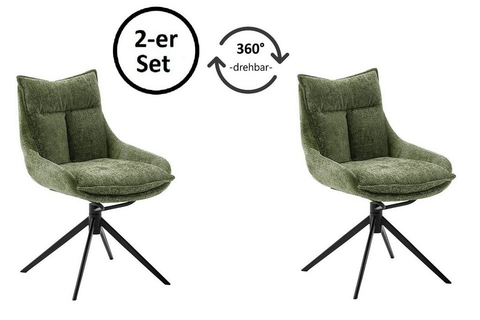 Freiraum Küchenstuhl Parker 2 Er Set 2 Er Set In Olive Polyester