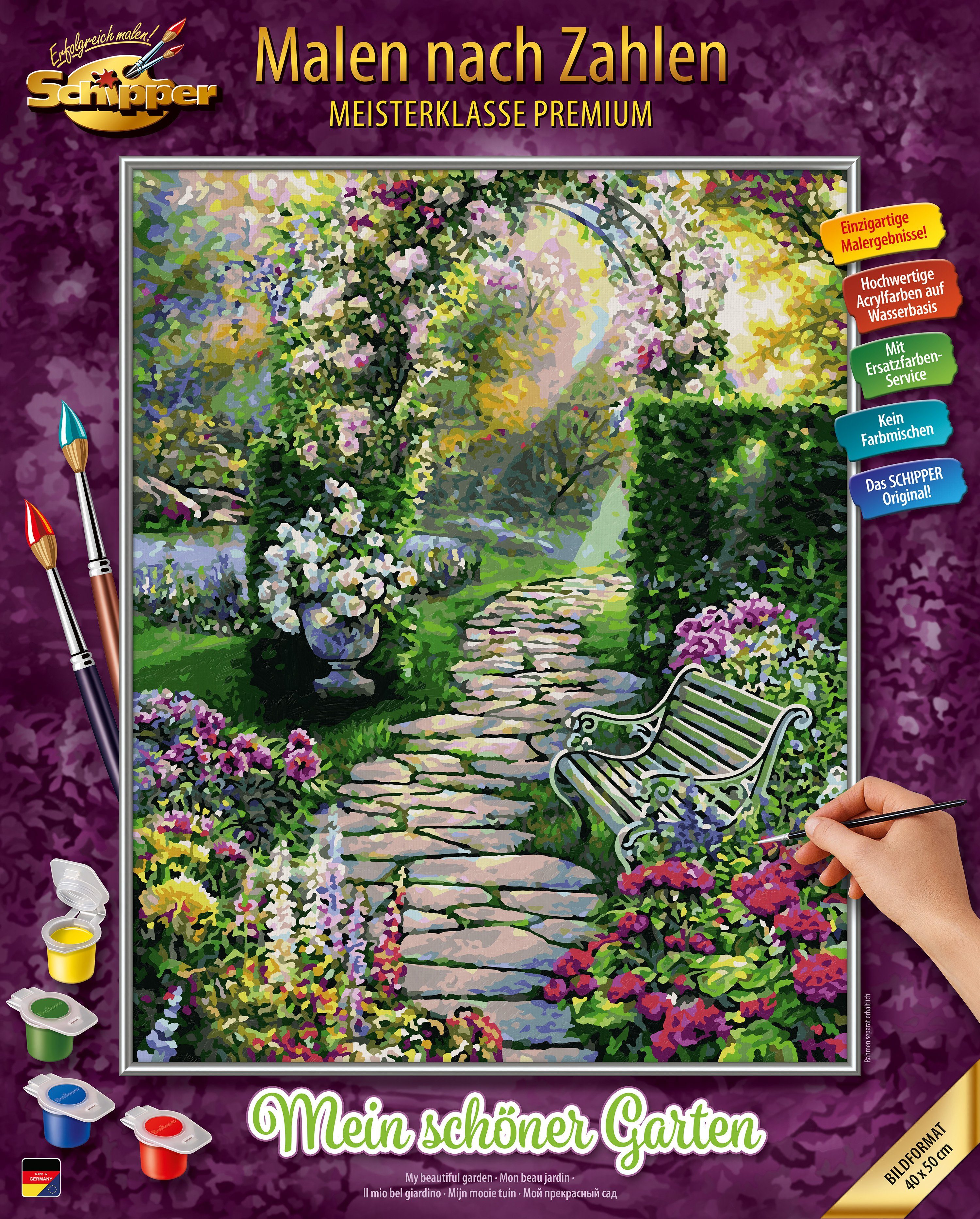 Schipper Malen nach Zahlen Meisterklasse Premium - Mein schöner Garten, Made in Germany, Malen ...