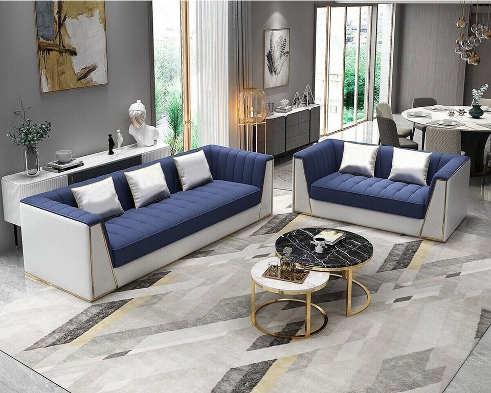 Jvmoebel Wohnzimmer Set Designer Sofagarnitur Luxus Sofa Couch