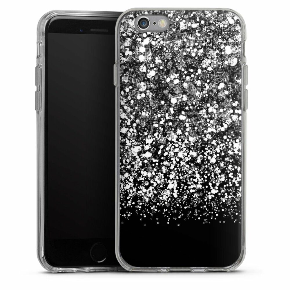 Deindesign Handyhülle Glitzer Look Schneeflocken Muster Snow Fall