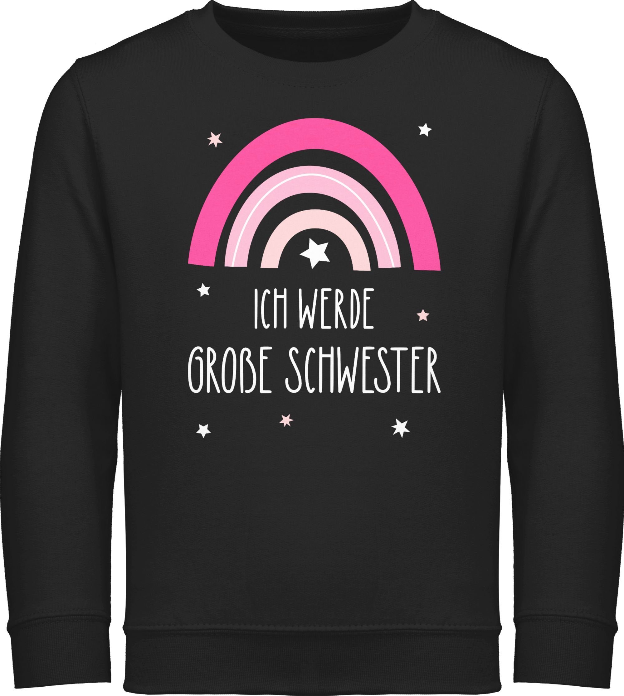 Shirtracer Sweatshirt Ich werde große Schwester - Regenbogen - grosse Schwester Große Schwester ...