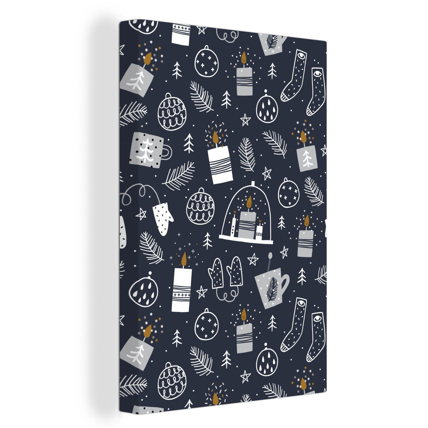 Onemillioncanvasses® Leinwandbild Muster Weihnachten Kerzen 1 St