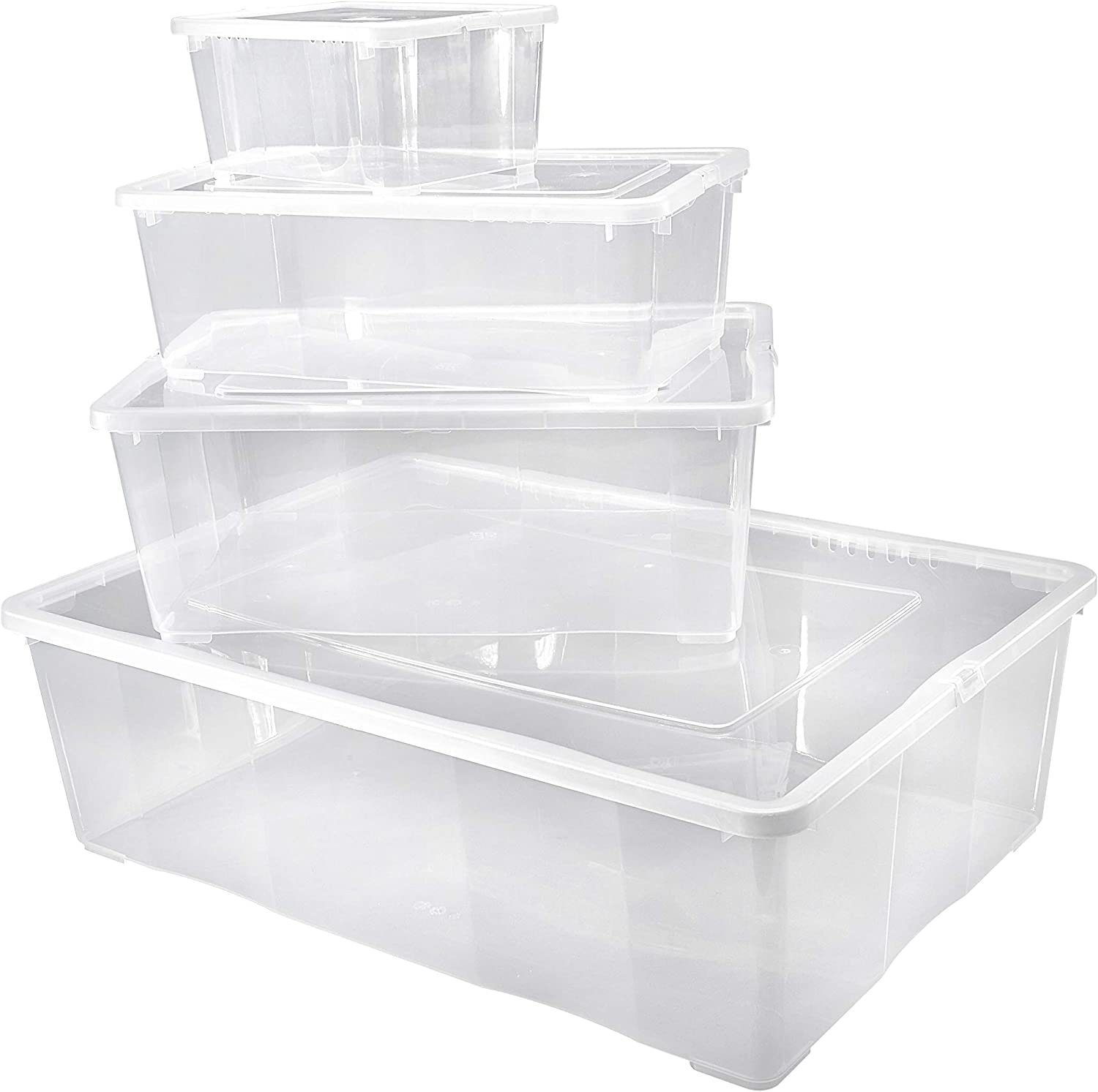 ALPFA Schuhbox 10 er Set je 1,7 Liter Klarsichtboxen Stapelboxen ...