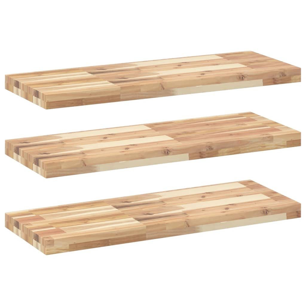 vidaXL Regal Schweberegale 2 Stk. 40x20x2 cm Massivholz Unbehandelt, 2-tlg.