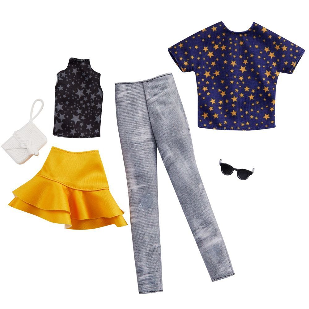 Mattel® Puppenkleidung Sternchen Mode Garderoben Set Barbie & Ken Mattel GHX70 Puppen-Kleidung