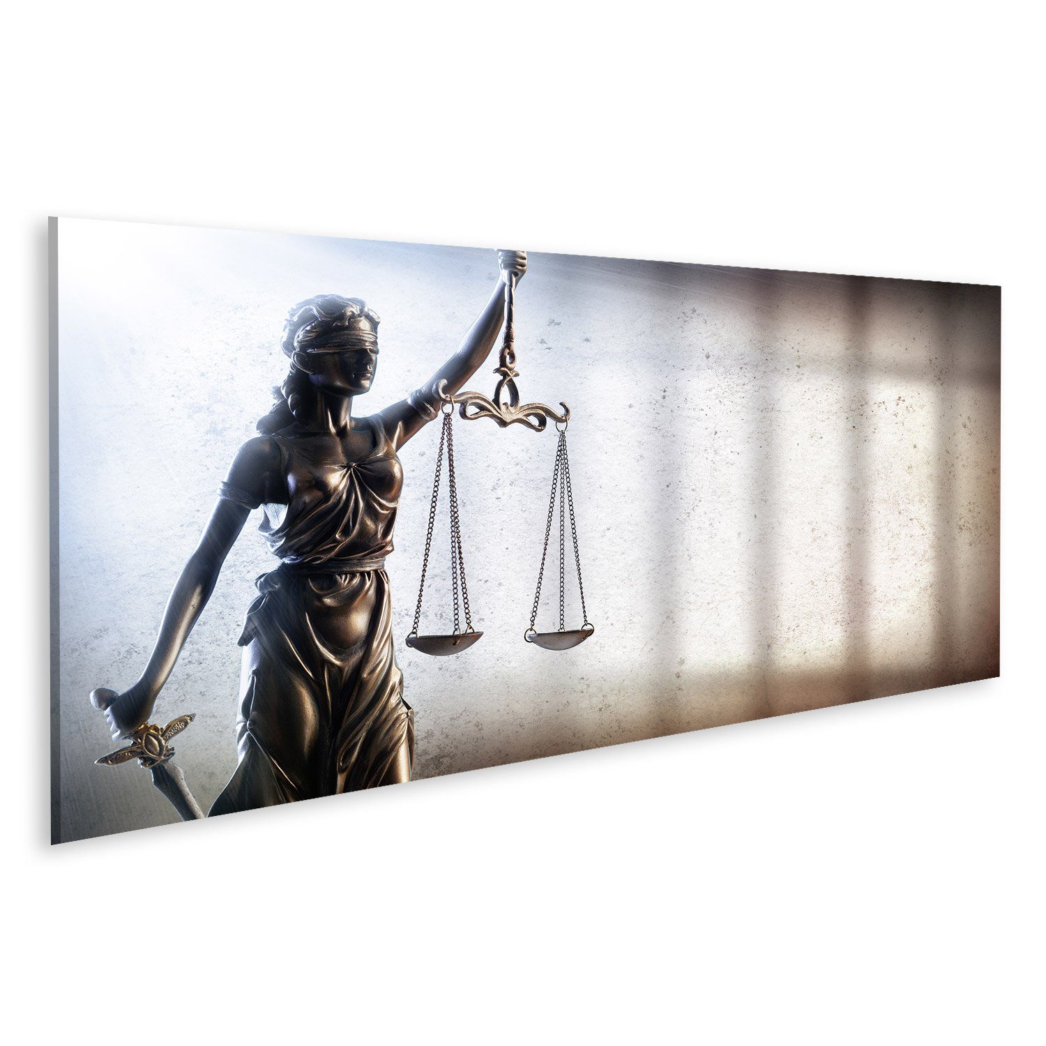 islandburner Leinwandbild Bild auf Leinwand Lady Justice Gefängnis Strafrecht Konzept Wandbild L