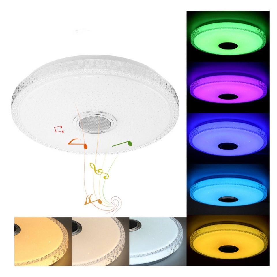 Wilgoon Deckenleuchte 60w Led Deckenlampe Rgb Dimmbar Bluetooth