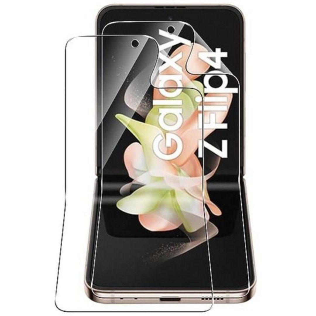 SmartUP Displayschutzglas 2X Panzerfolie für Samsung Galaxy Z Flip 4 5G Display Kamera Schutz