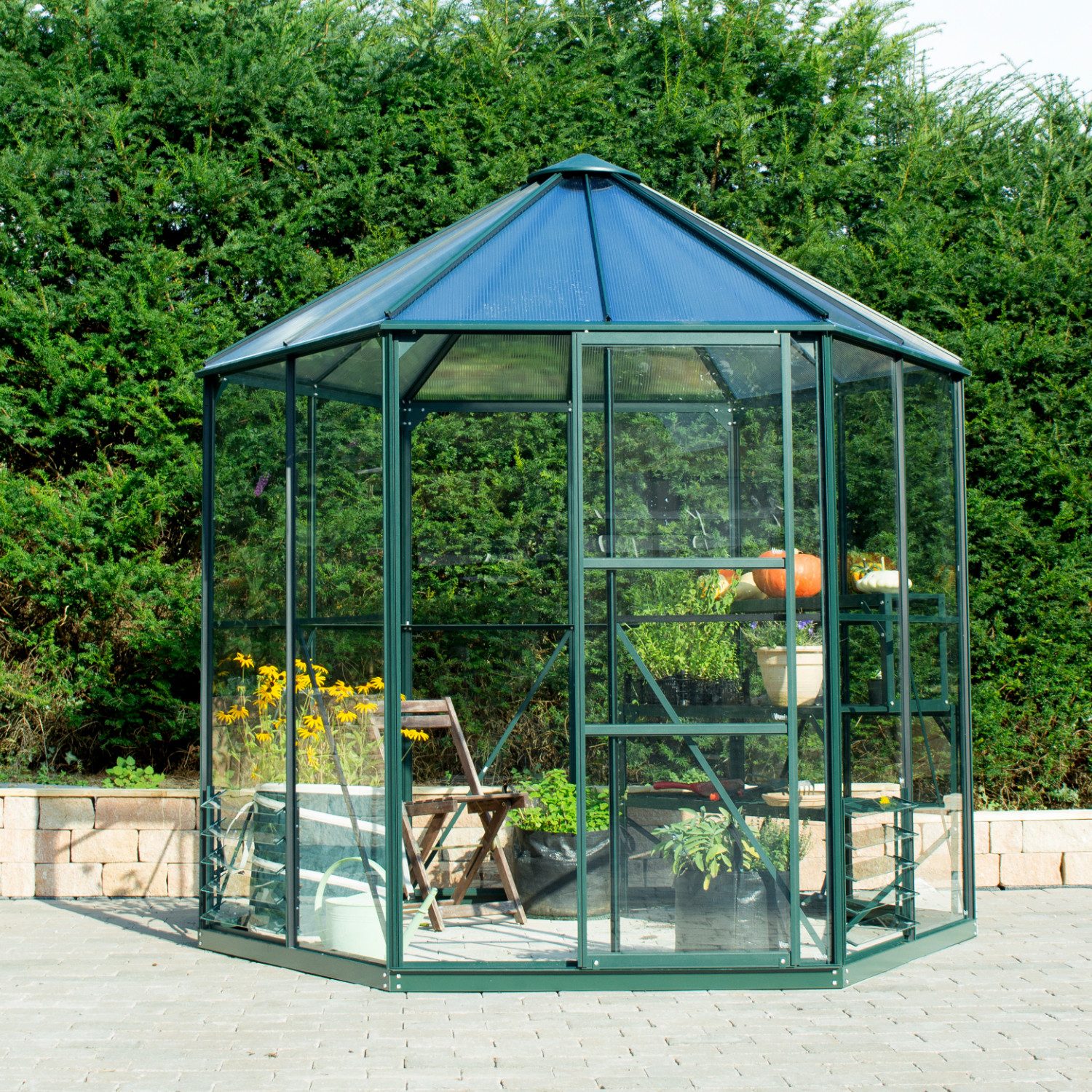 Vitavia Gewächshaus Vitavia Gewächshaus-Pavillon "Hera 4500" inkl. Stahlfundament ...