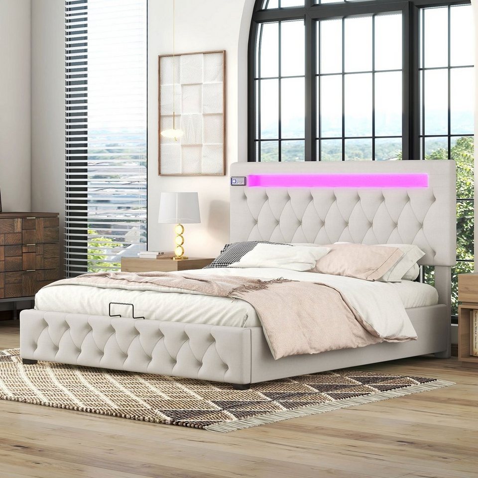 Hauss Sploe Polsterbett Doppelbett Polsterbett Funktionsbett Bettrahmen