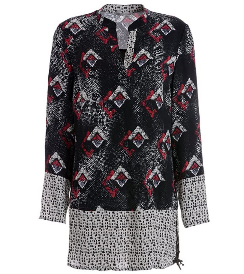 Tuzzi Langarmbluse Tuzzi Long Bluse Außergewöhnliche Damen V Neck