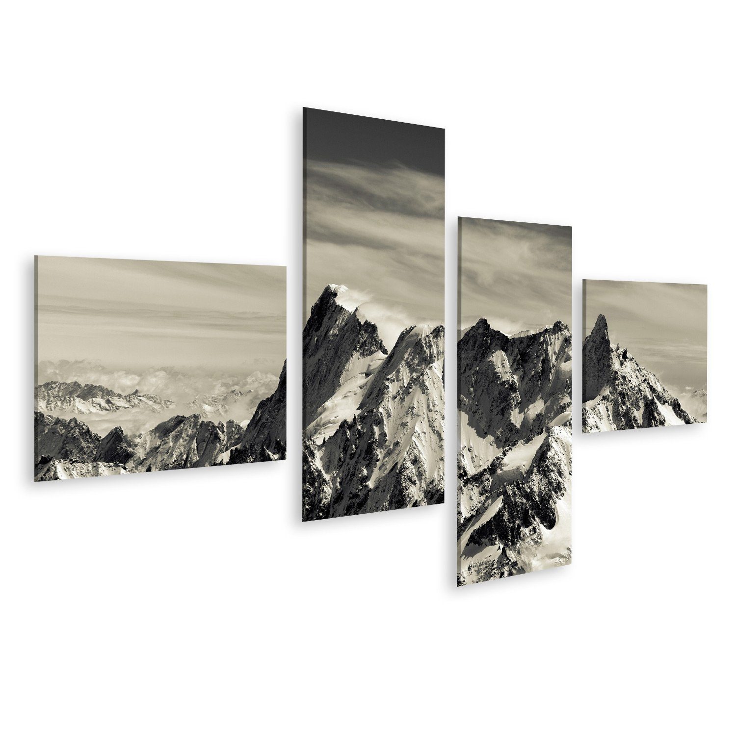islandburner Leinwandbild Bild auf Leinwand Mont Blanc In Den Alpen Französisch Wandbild Leinwa