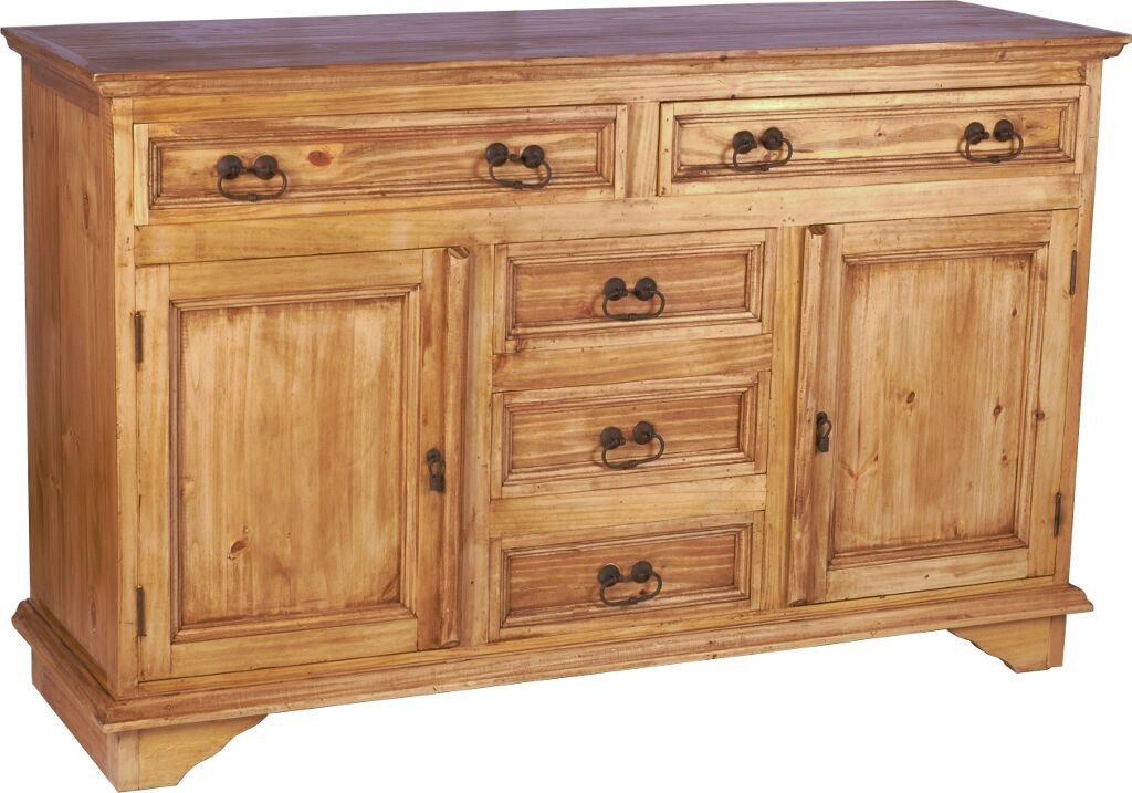 MiaMöbel Sideboard Mexico, aus massivem Pinienholz Honig, Maße (ca ...