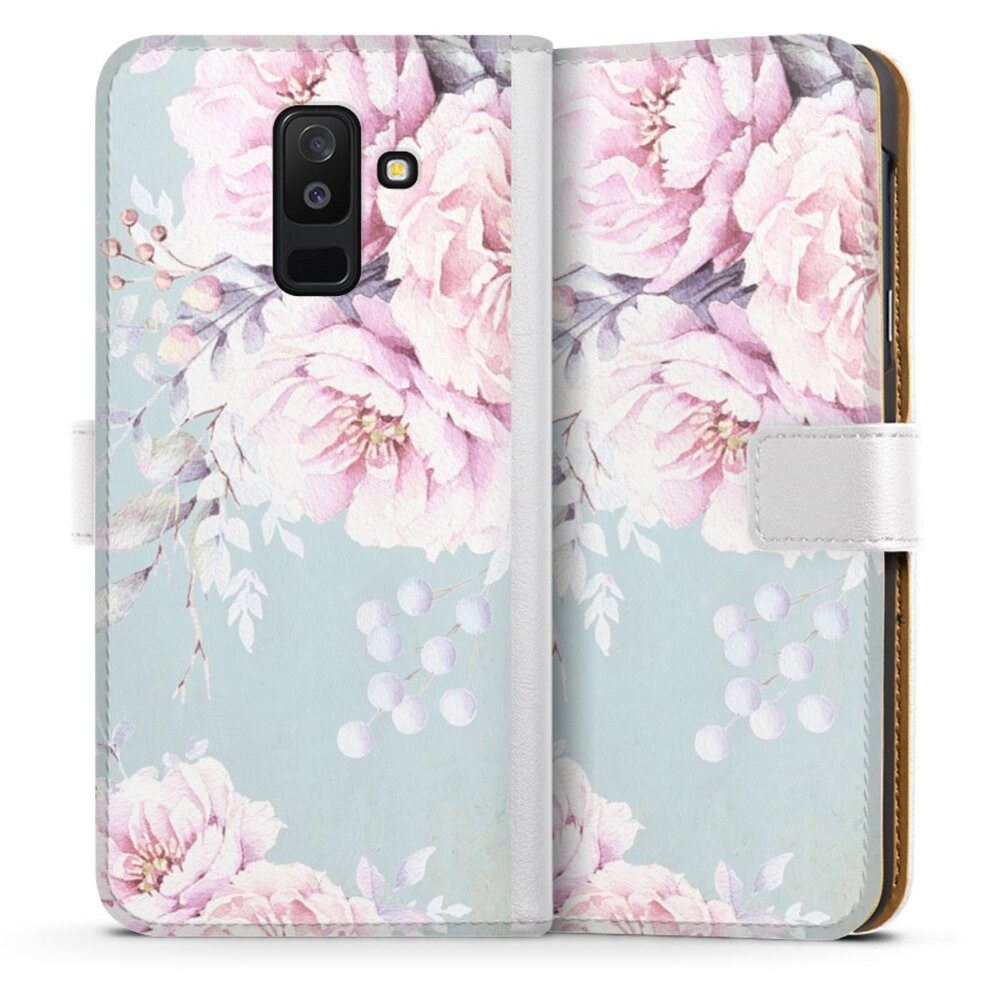 DeinDesign Handyhülle Blume Pastell Wasserfarbe Watercolour Flower, Samsung Galaxy A6 Plus Duos ...
