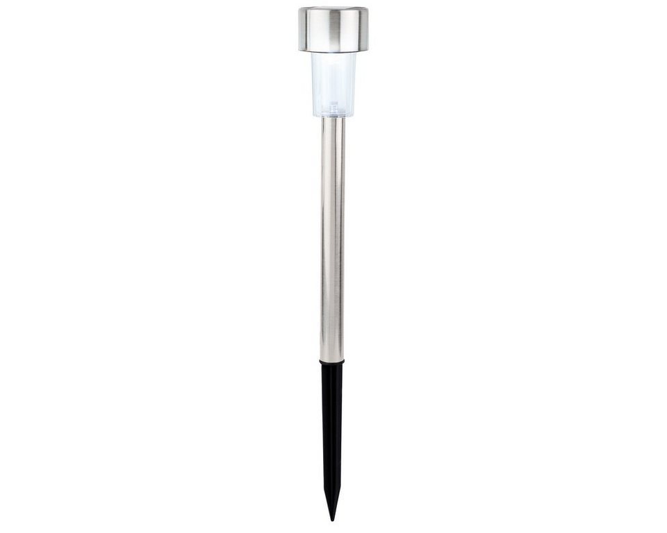 Lumineo Led Solarleuchte Led Solarleuchte Gartenstecker 24cm Edelstahl