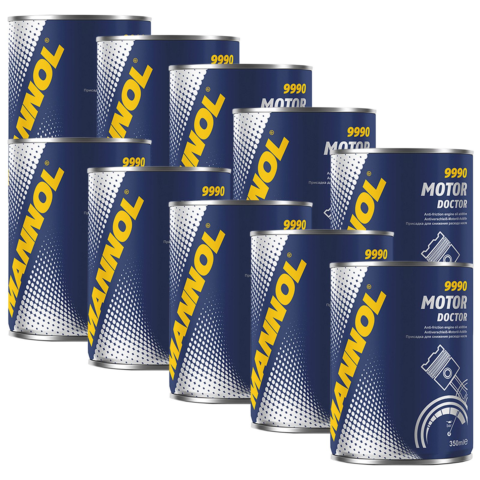 Mannol Öl-Additiv 10 x Motor Doctor Flush 350ml 9990 Motorspülung Motorreiniger, (10 Dosen à 350 ml)