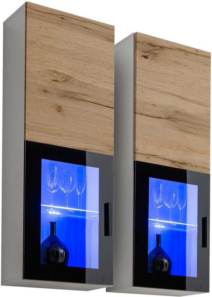 Stylefy Vitrine Teka Vi Hängevitrine Glasvitrine Wohnmöbel
