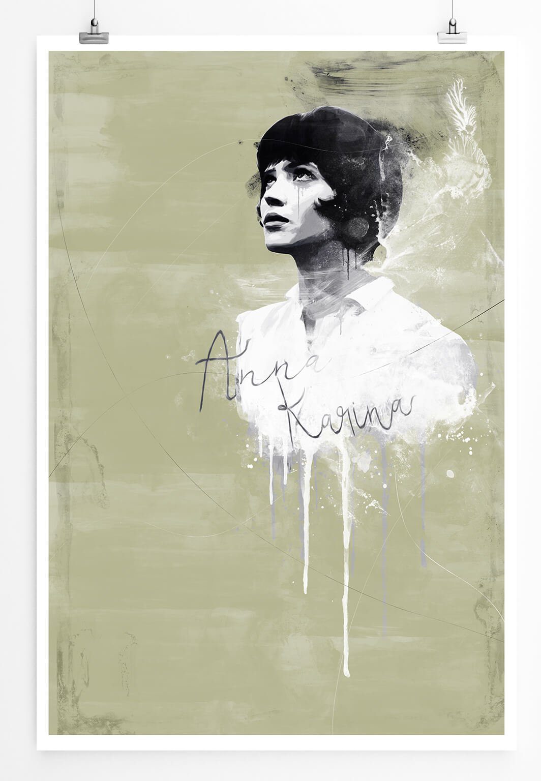 Sinus Art Leinwandbild Anna Karina 90x60cm Paul Sinus Art Splash Art