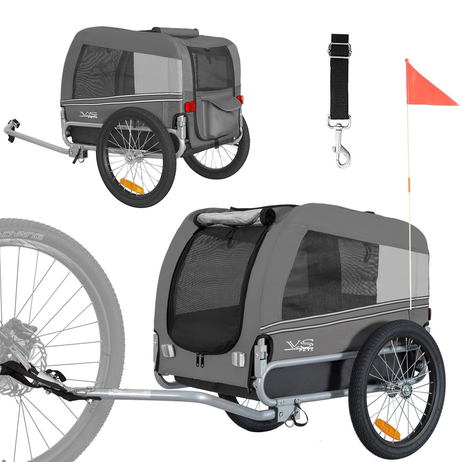 TIGGO Fahrradhundeanhänger Tiggo VS Pets M Hundeanhänger Fahrradanhänger Hundefahrradanhänger