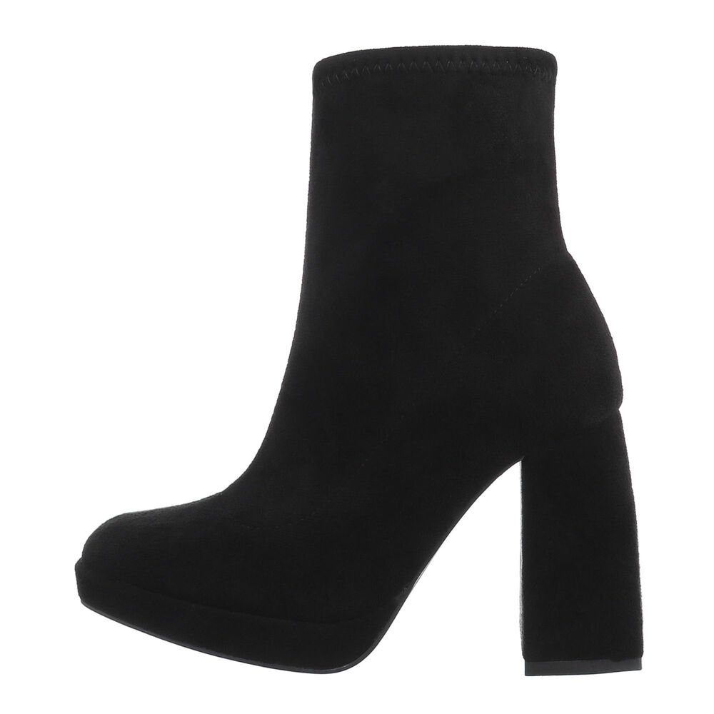 Ital Design Damen Party And Clubwear Stiefelette Blockabsatz High Heel