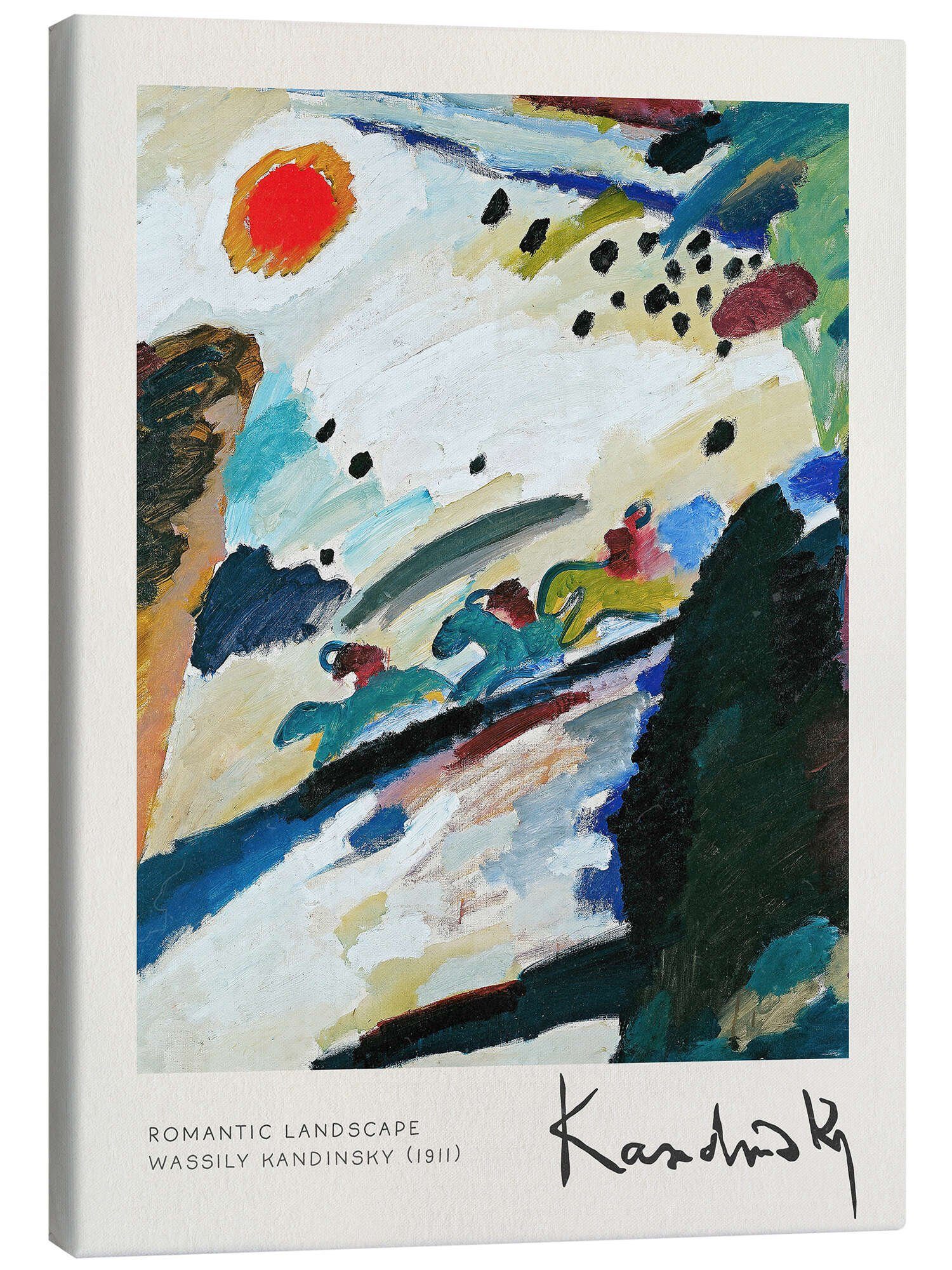 Posterlounge Leinwandbild Wassily Kandinsky Romantic Landscape