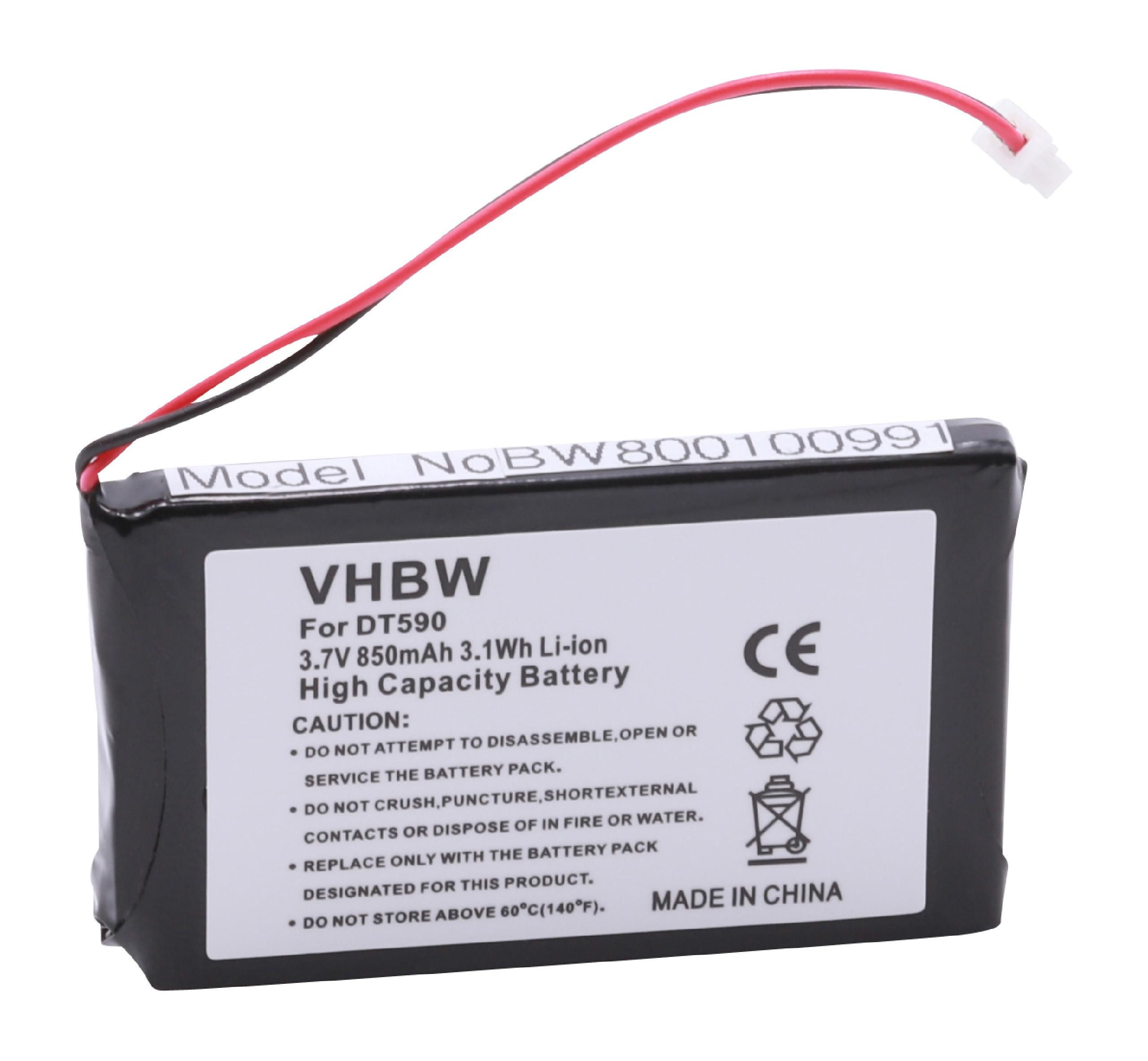 vhbw passend für Ericsson DT590 Festnetz & DECT (850 mAh, 3,7 V, Li-Ion) Akku Li-Ion 850 mAh (3,7 V)