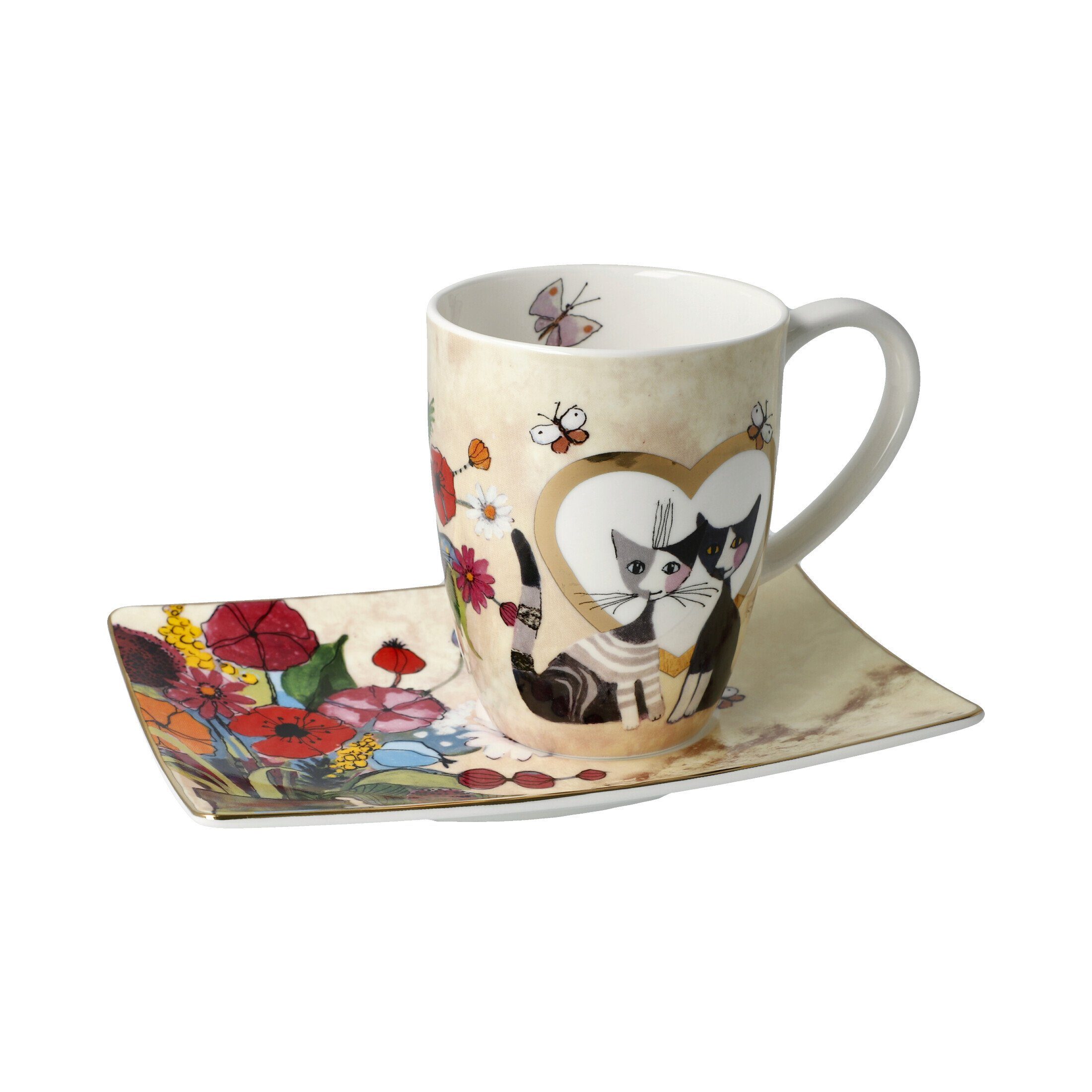Goebel Tasse Künstlertasse Innamorato Rosina Wachtmeister, Porzellan, Teetasse Kaffeetasse mit ...