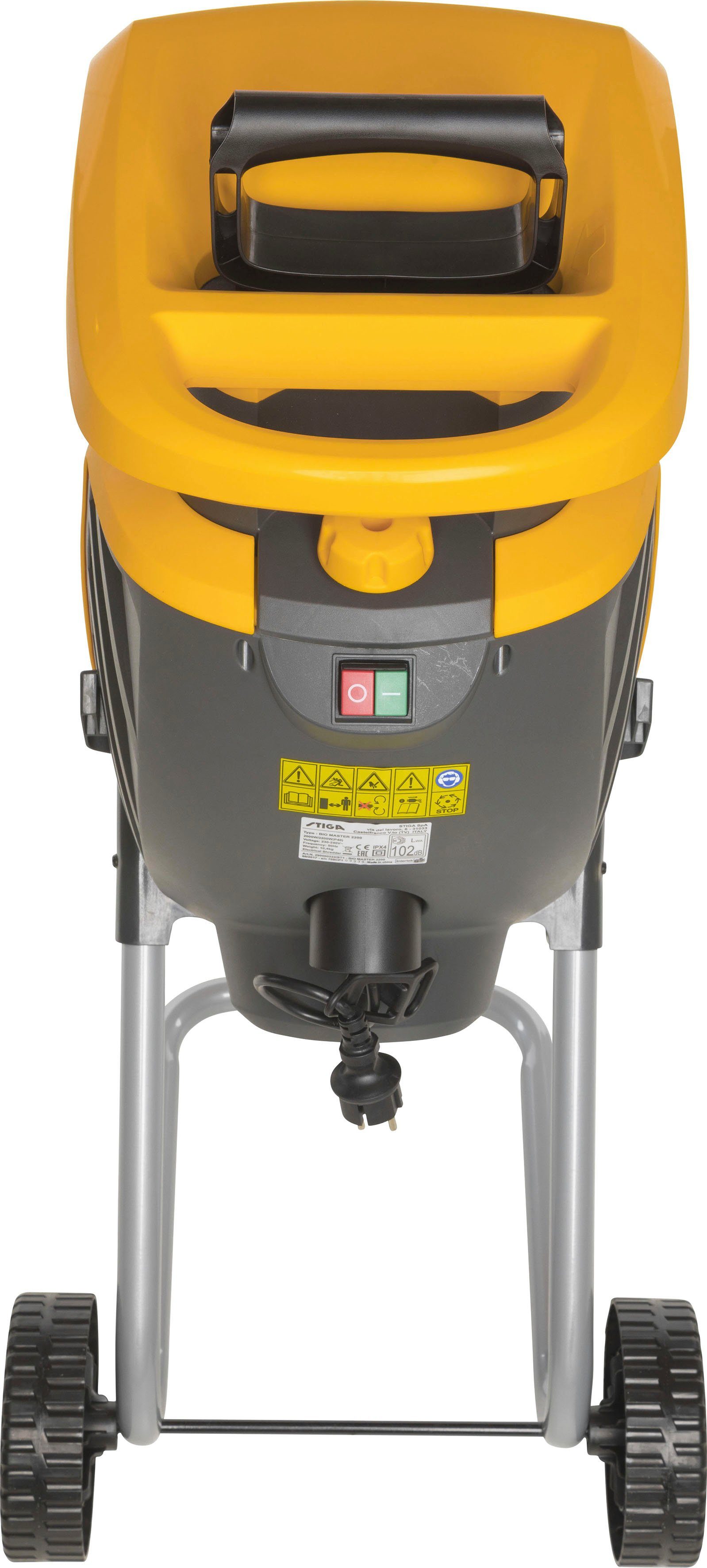 STIGA Häcksler, Elektro BIO MASTER 2200, Verwandelt Äste mit einem ...
