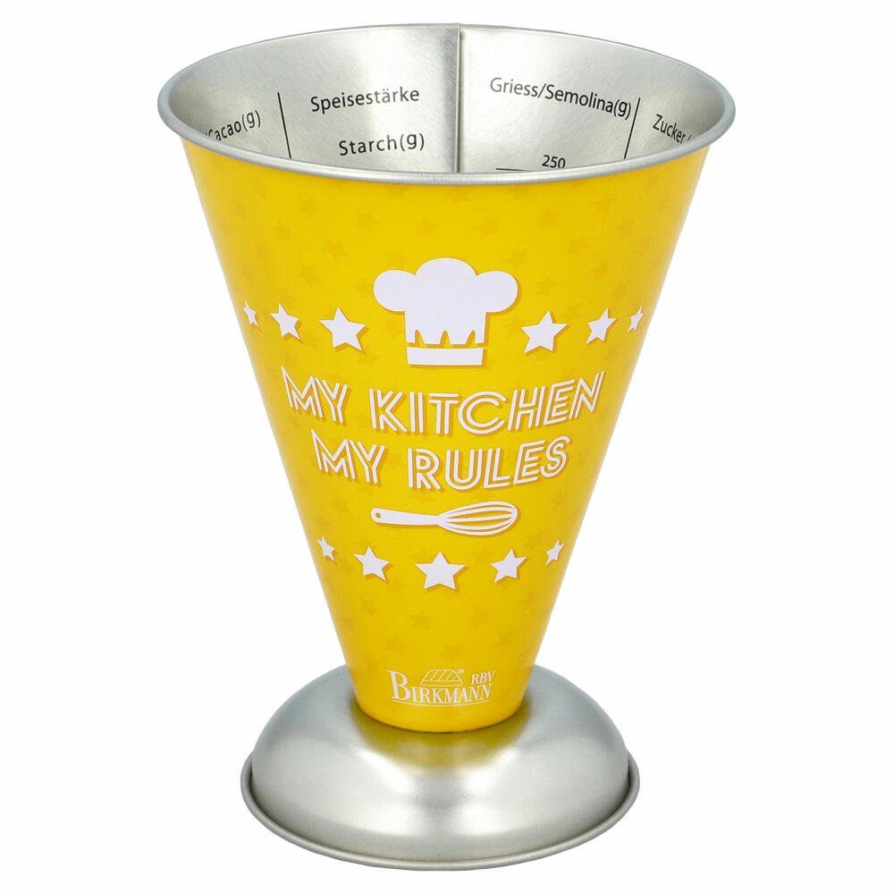 Birkmann Messbecher Colour Kitchen Gelb 300 ml, Weißblech, Gut lesbare ...