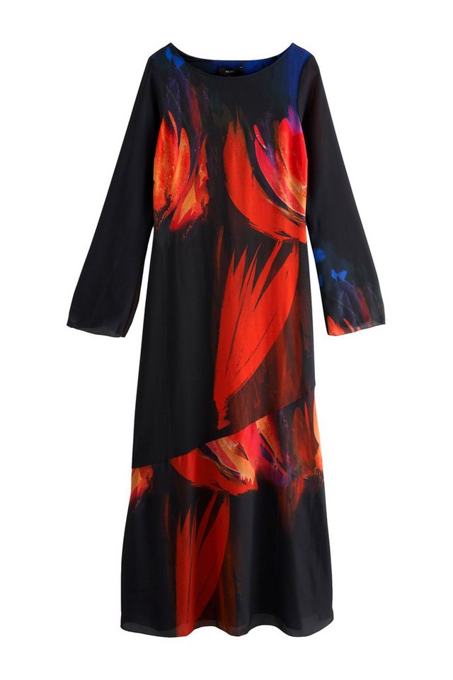 Next Jerseykleid Langärmeliges Kleid Mit Bahnendesign 1 Tlg Design