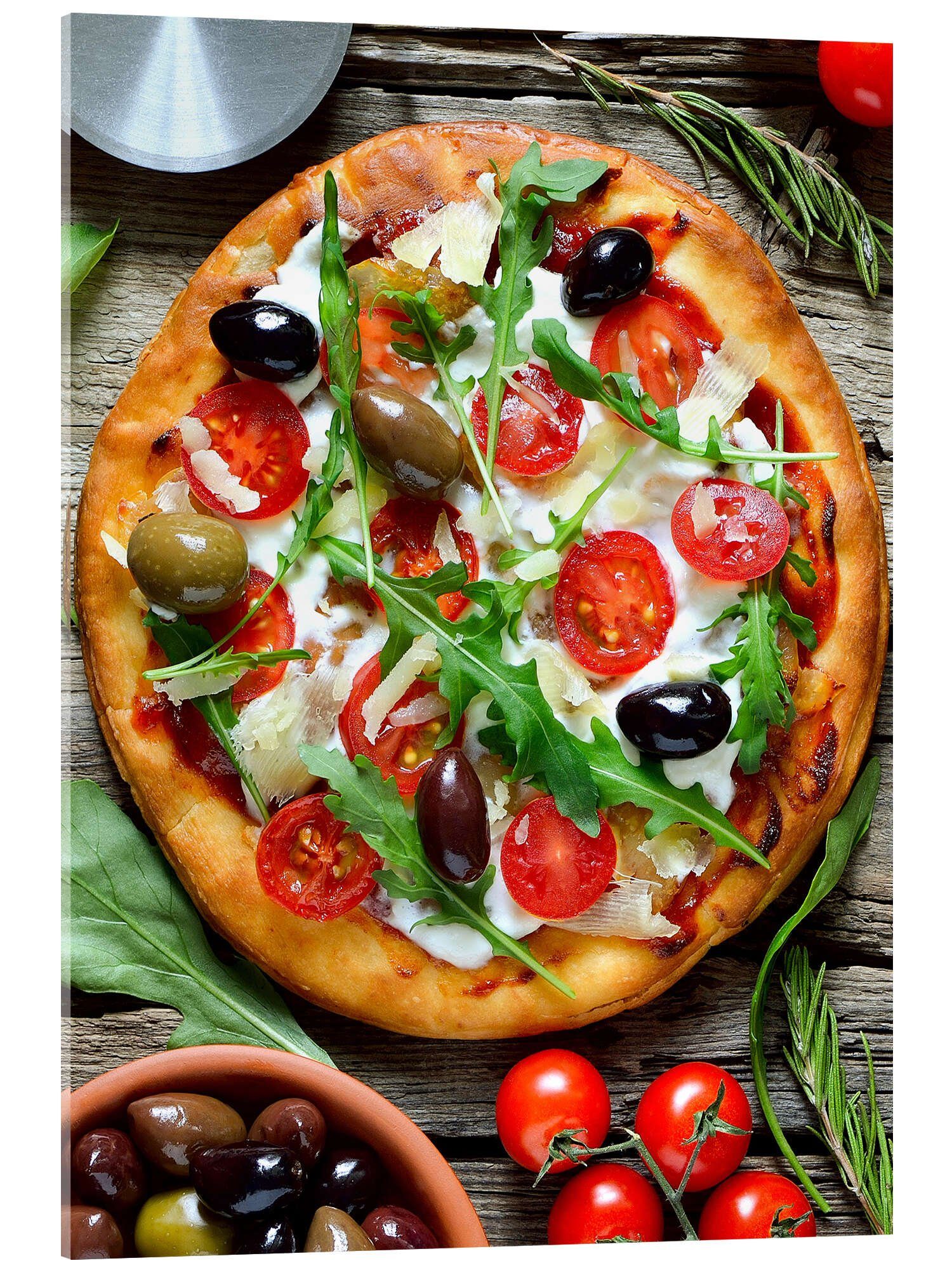 Posterlounge Acrylglasbild Editors Choice Frische Selbstgemachte Pizza