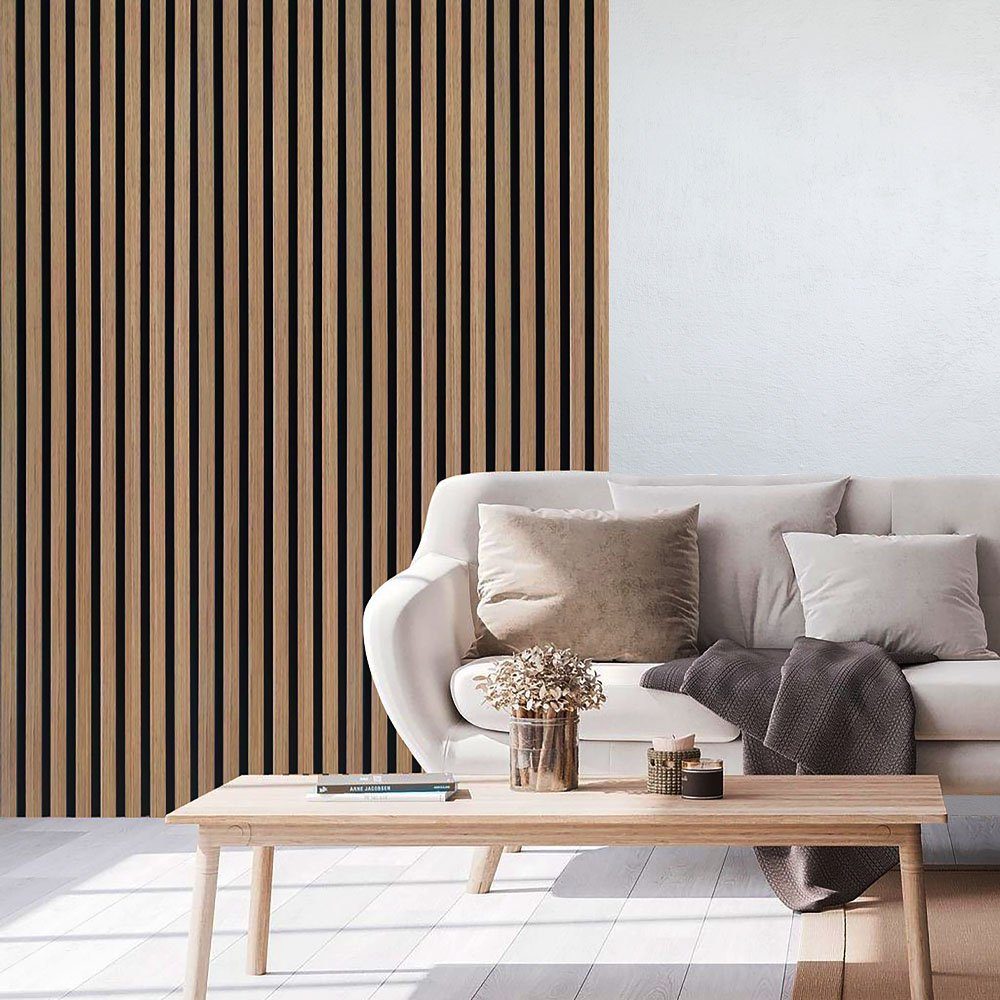 HOME DELUXE Wandpaneel Akustikpaneel / Lamellenwand SONIC, BxL: 40 ...