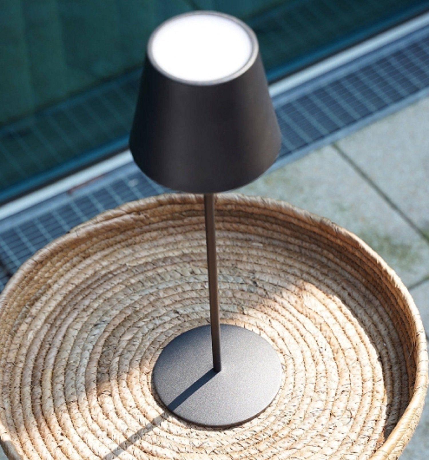 Werner Voß Stehlampe »LED Tisch Lampe schwarz 38cm Steh Leuchte Deko Metall Dimmbar Akku ...