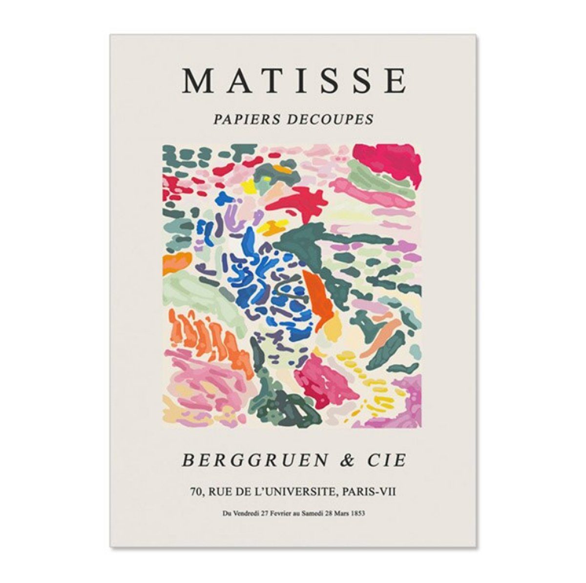 TPFLiving Kunstdruck (OHNE RAHMEN) Poster - Leinwand - Wandbild, Henri Matisse - Abstrakte ...